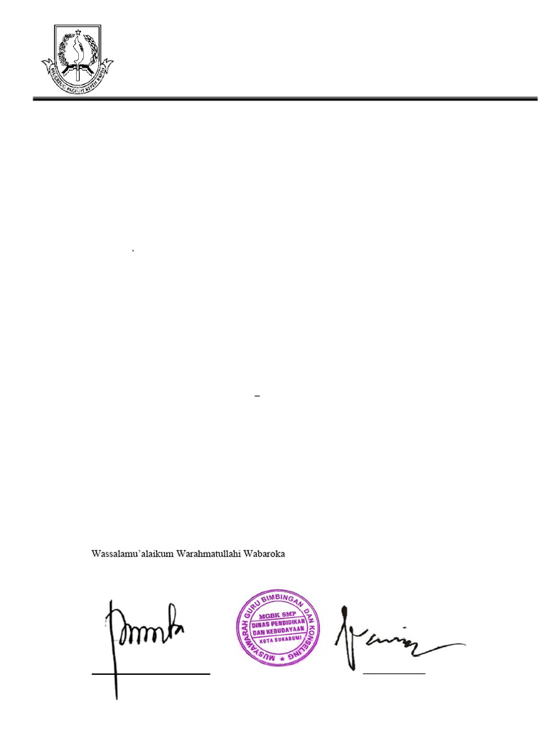 Surat Permohonan Peserta Audiensi UPI Ke Sekolah | PDF