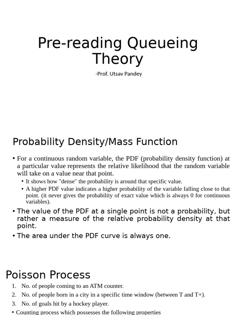 Queueing Theory Research | PDF | Probability Density Function | Poisson Distribution
