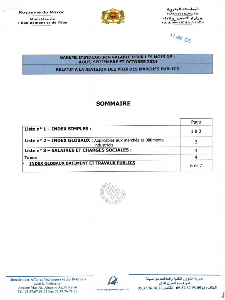 Bareme Aout 2024 | PDF