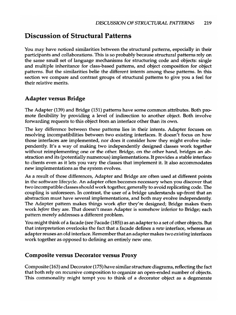 Design Patterns - Discussion of Structural Patterns | PDF