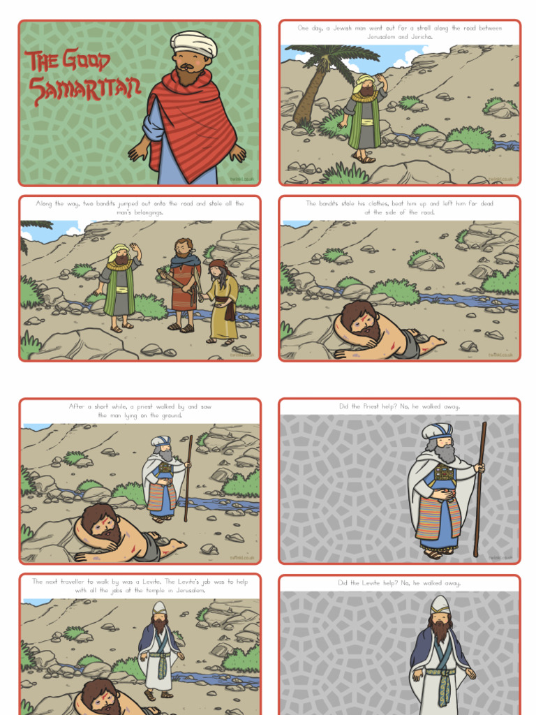 US RE 009 The Good Samaritan Story Sequencing 4 Per A4 Ver 1 | PDF