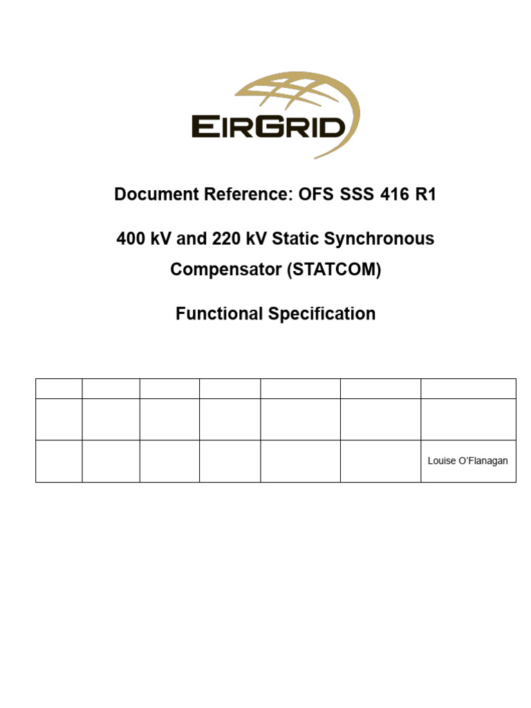 EirGrid 400kV and 220kV Static Synchronous Compensator (STATCOM ...