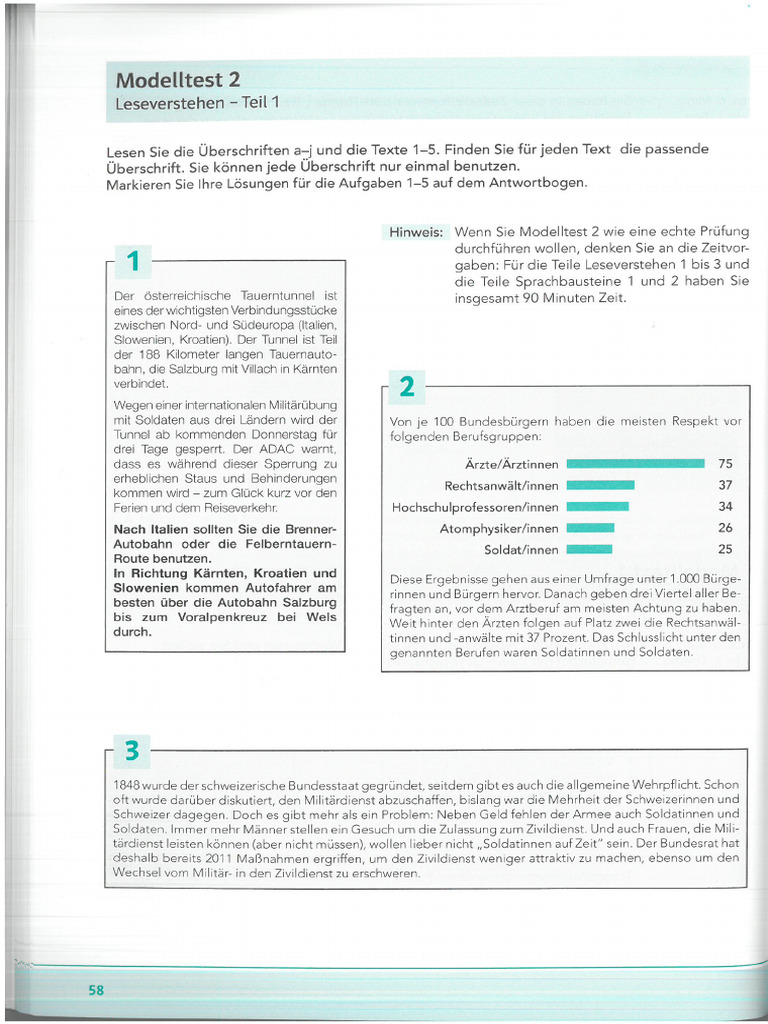 Mit Erfolg B1 - Modelltest 2 | PDF