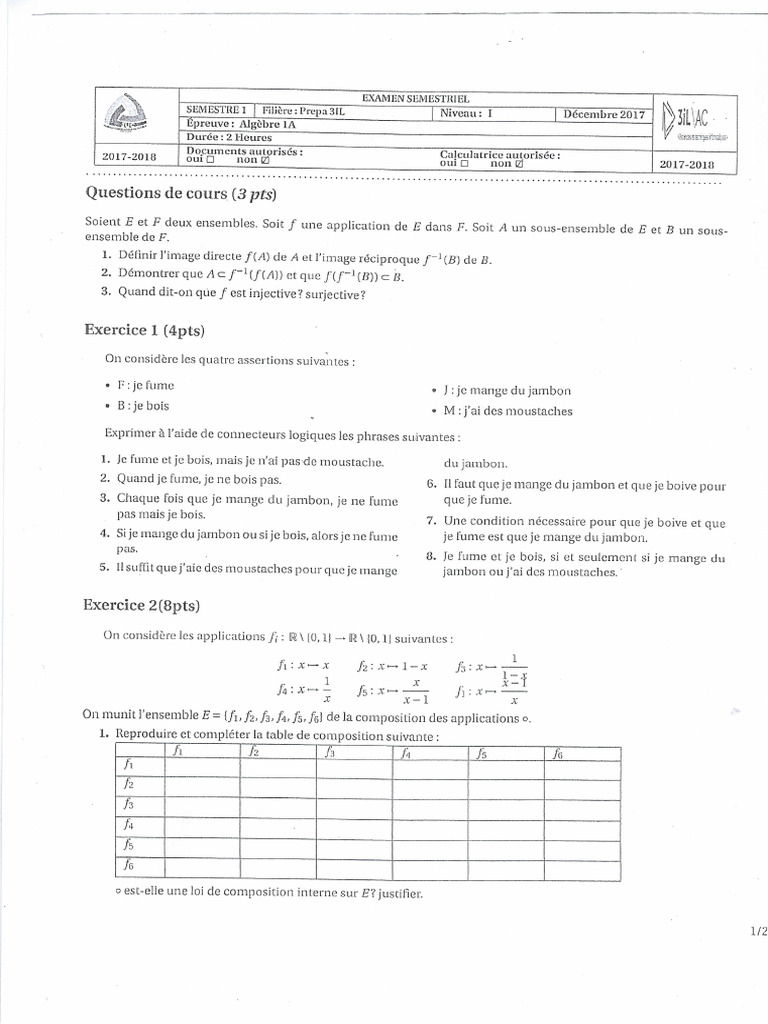 Prepa CC Et Semestre | PDF