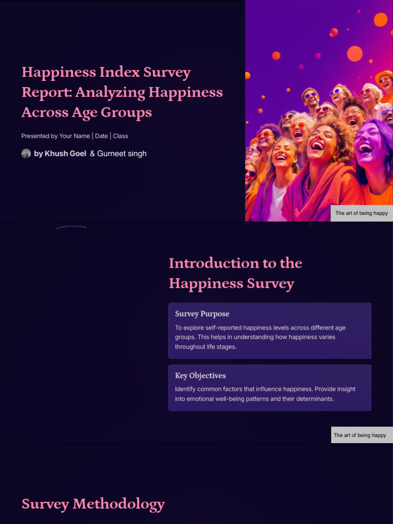Happiness Index Survey Report Analyzing Happiness Across Age Groups ...