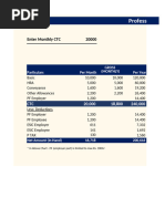 CTC Calculator and Salary Breakdown | PDF | Microsoft Excel | Employment