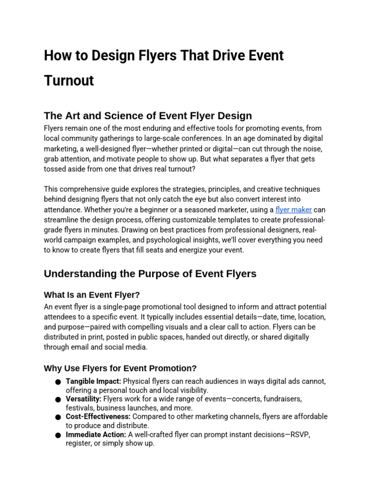 How to Design Flyers That Drive Event Turnout | PDF | Brand