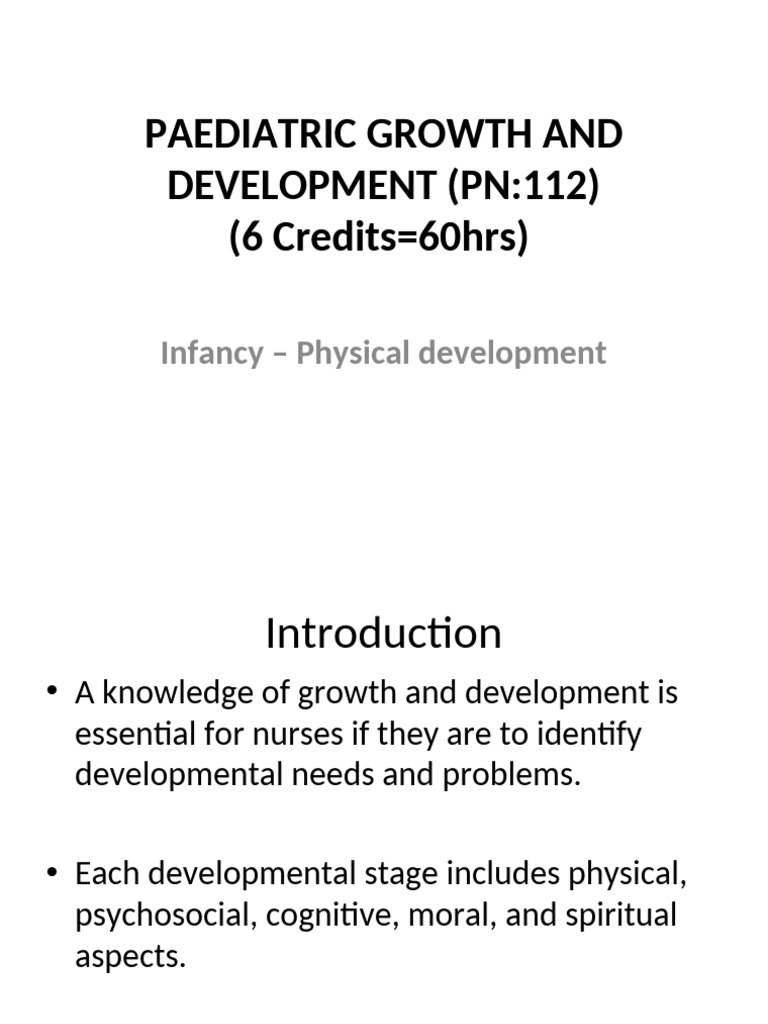 Pediatric Growth and Development Guide | PDF | Infants | Behavioural Sciences