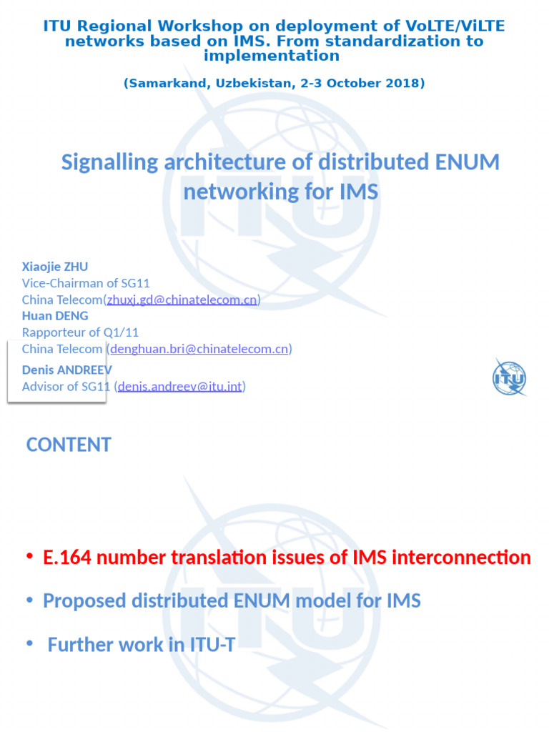 S3 - 1-Signalling Architecture of Distributed ENUM | PDF | Ip Multimedia Subsystem | Domain Name ...