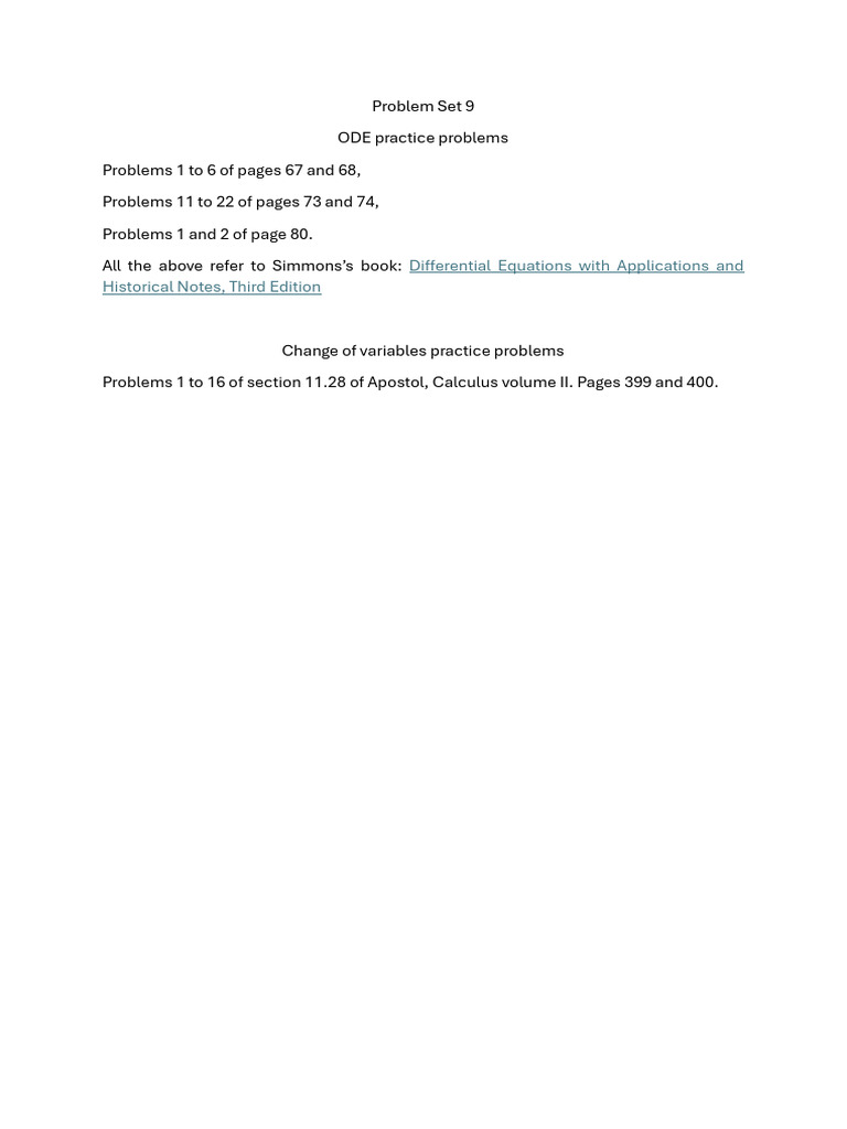 Problem Set 9 | PDF