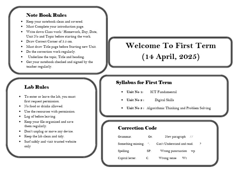 Computer Notebook Rules | PDF