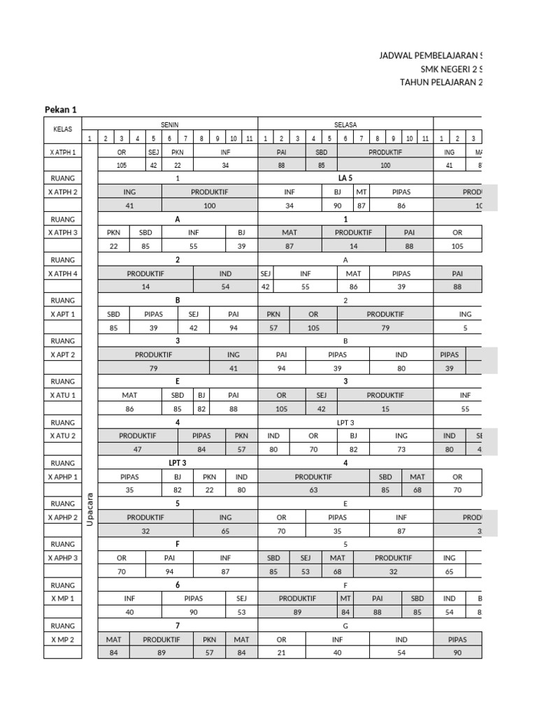 Jadwal SMT Genap 2023-2024 | PDF