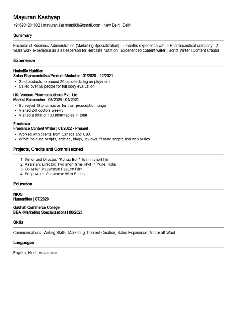 Mayuran Resume | PDF