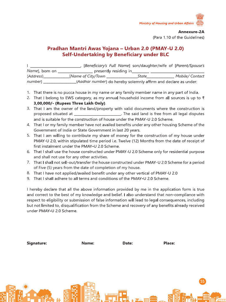 pmay income form (1) | PDF