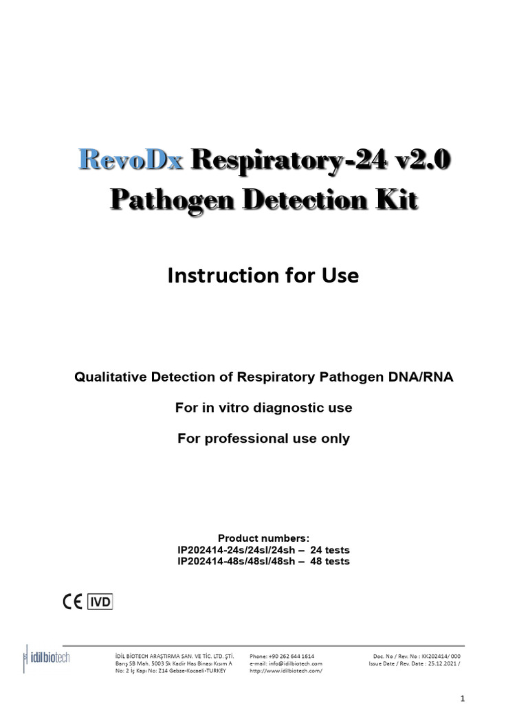 RevoDx Respiratory Pathogen Kit Overview | PDF | Polymerase Chain ...