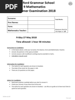 IGCSE Math 0980 Sample Papers 2025 | PDF