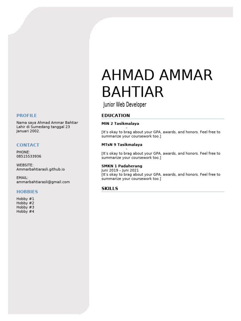 Ahmad Ammar Bahtiar | PDF