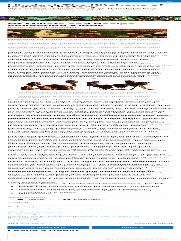 Of Millets and Recipe-Collecting Kings Hindavi, The Kitchens of Indian ...