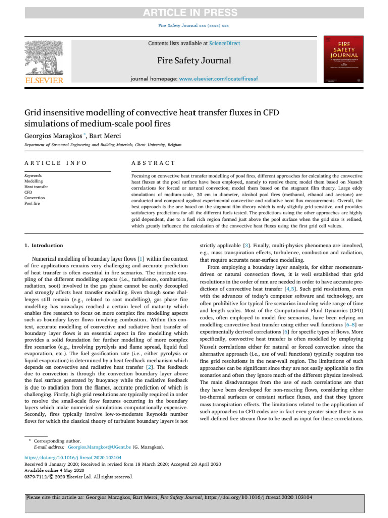 Grid Insensitive Modelling of Convective Heat Transfer Fluxes in CFD ...