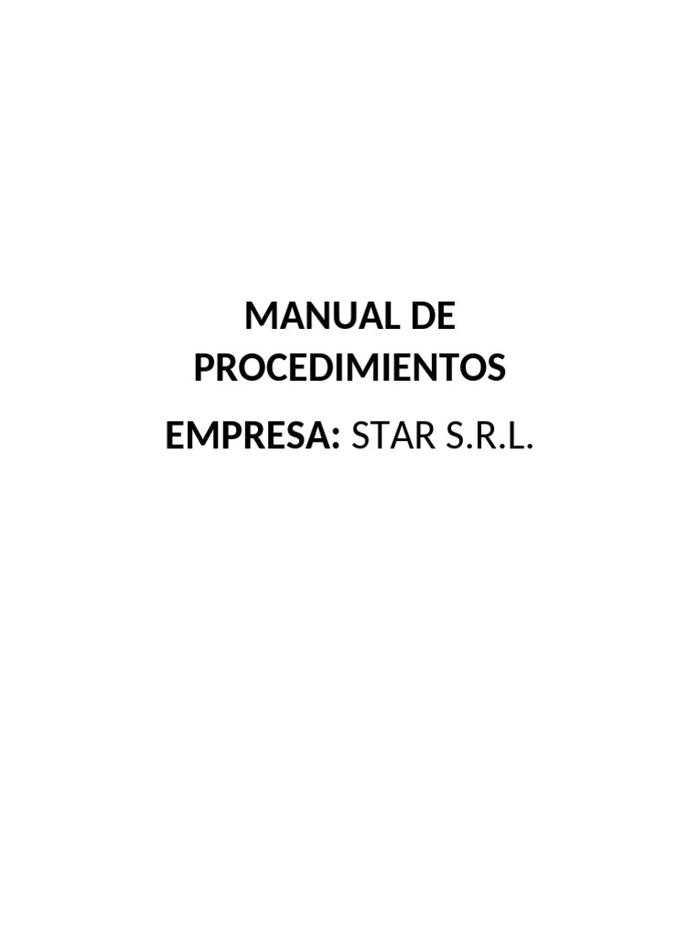 Manual de Procedimientos | PDF | Calidad (comercial) | Business
