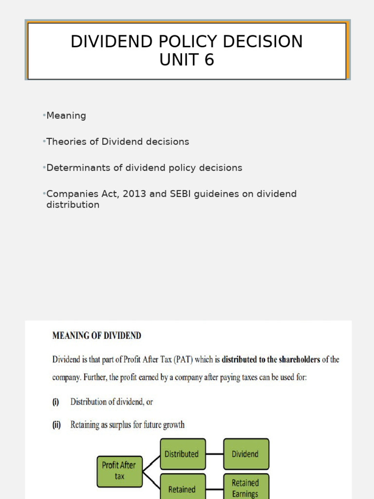 Understanding Dividend Policy Types and Theories | PDF | Dividend ...