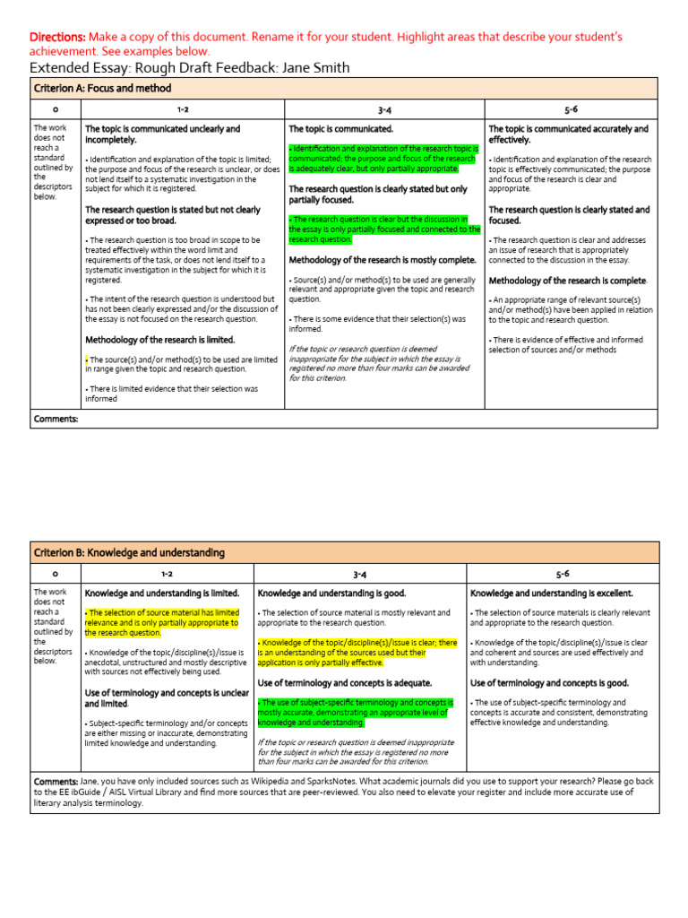 JSmith - EE Rough Draft Feedback | PDF | Argument | Methodology