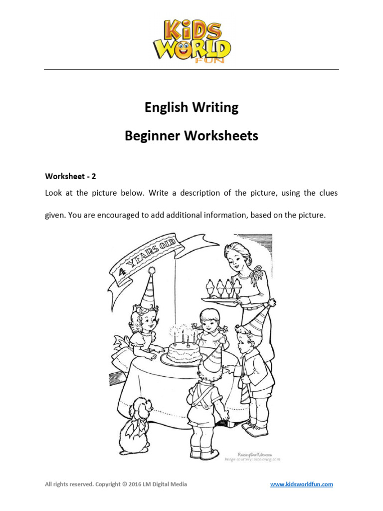 Writing Beginner Worksheet 2 | PDF