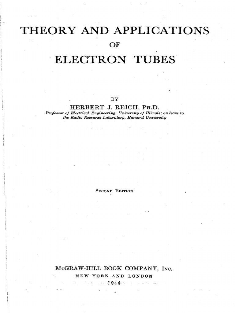 Reich Theory and Applications of Electron Tubes | PDF