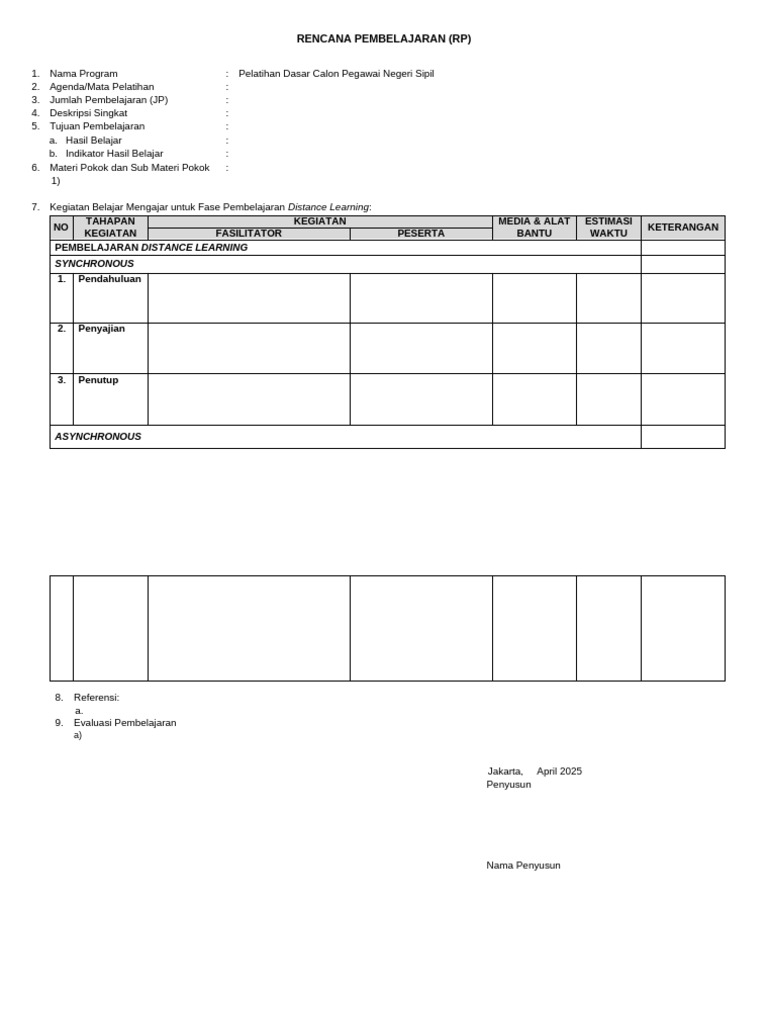 Format RP Latsar | PDF