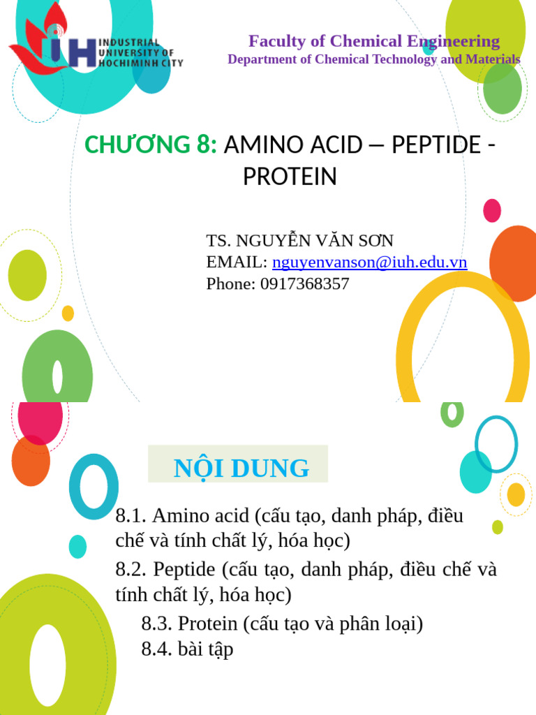 Chương 8. Amino Acid, Peptide, Protein | PDF