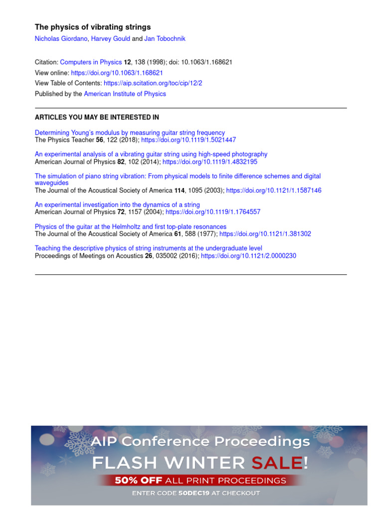 The_physics_of_vibrating_strings | PDF | Waves | String Instruments