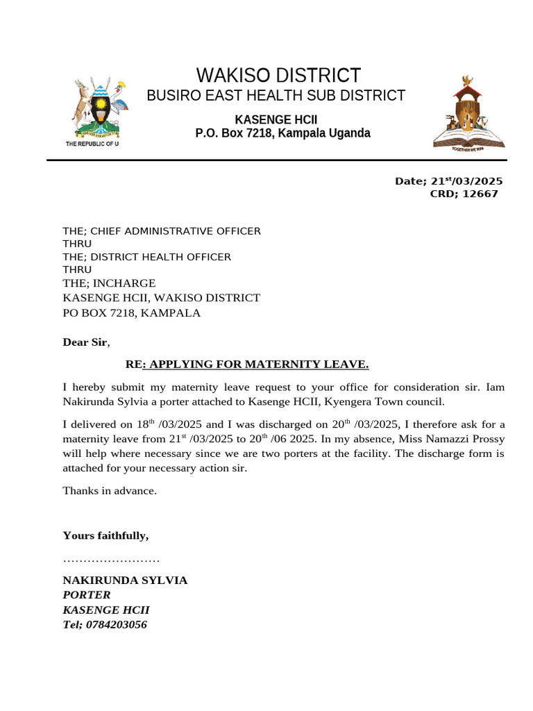 Sylvia Maternity Leave | PDF