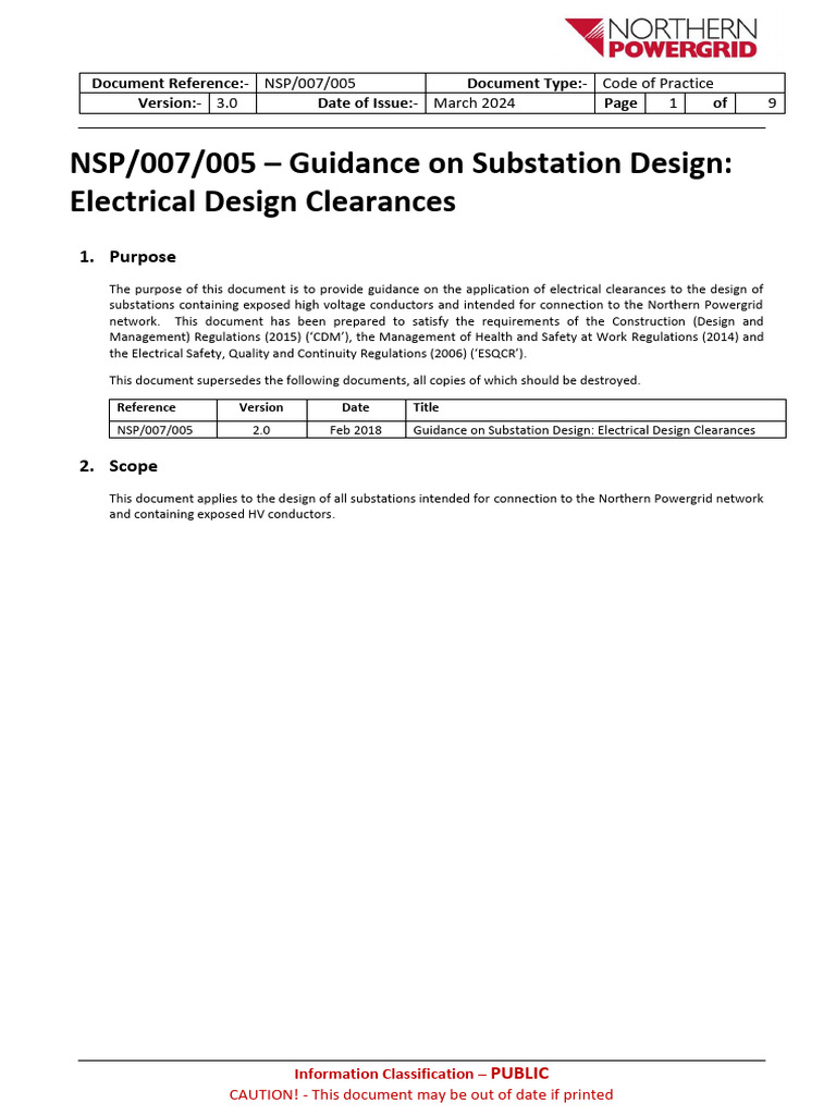 Substation Design Electrical Clearances Guide | PDF | Insulator ...