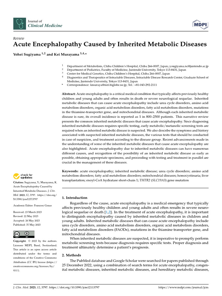 Acute_Encephalopathy_Caused_by_Inherited_Metabolic | PDF | Diseases And ...