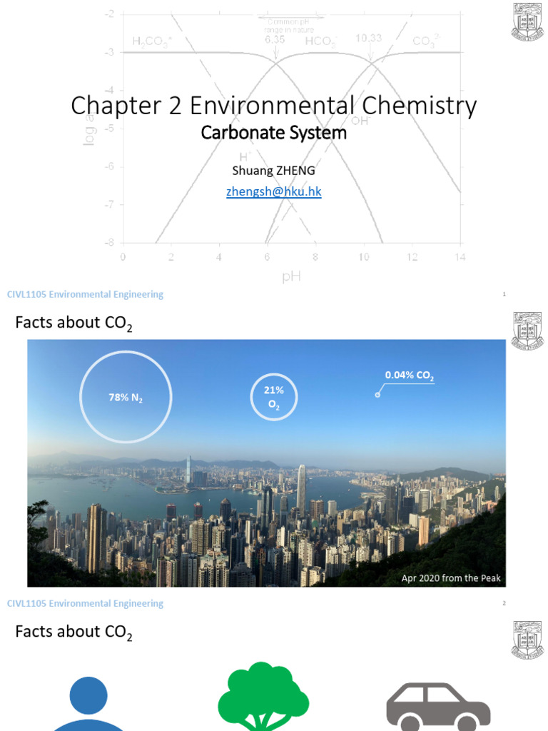Chapter 2 Environmental Chemistry - Carbonate System-240206 | PDF | Carbonate | Carbon Dioxide