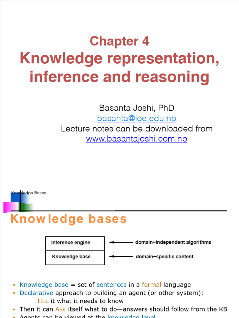 Chapter4a Artificial Intelligence | PDF | Logic | Knowledge
