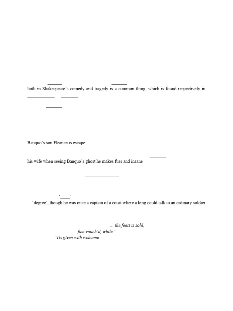 Macbeth's Banquet Scene: Irony and Fear | PDF | Macbeth