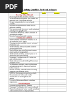 FSSAI Audit Checklist | PDF | Audit | Food Safety