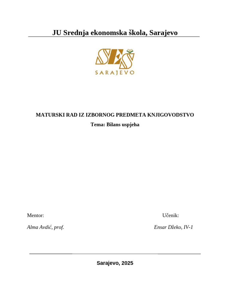 Maturski Rad 1 | PDF