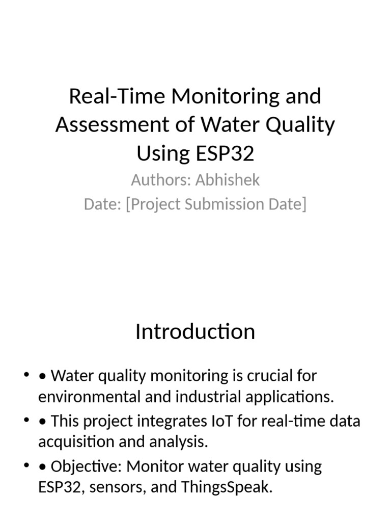 Real Time Water Quality Monitoring | PDF