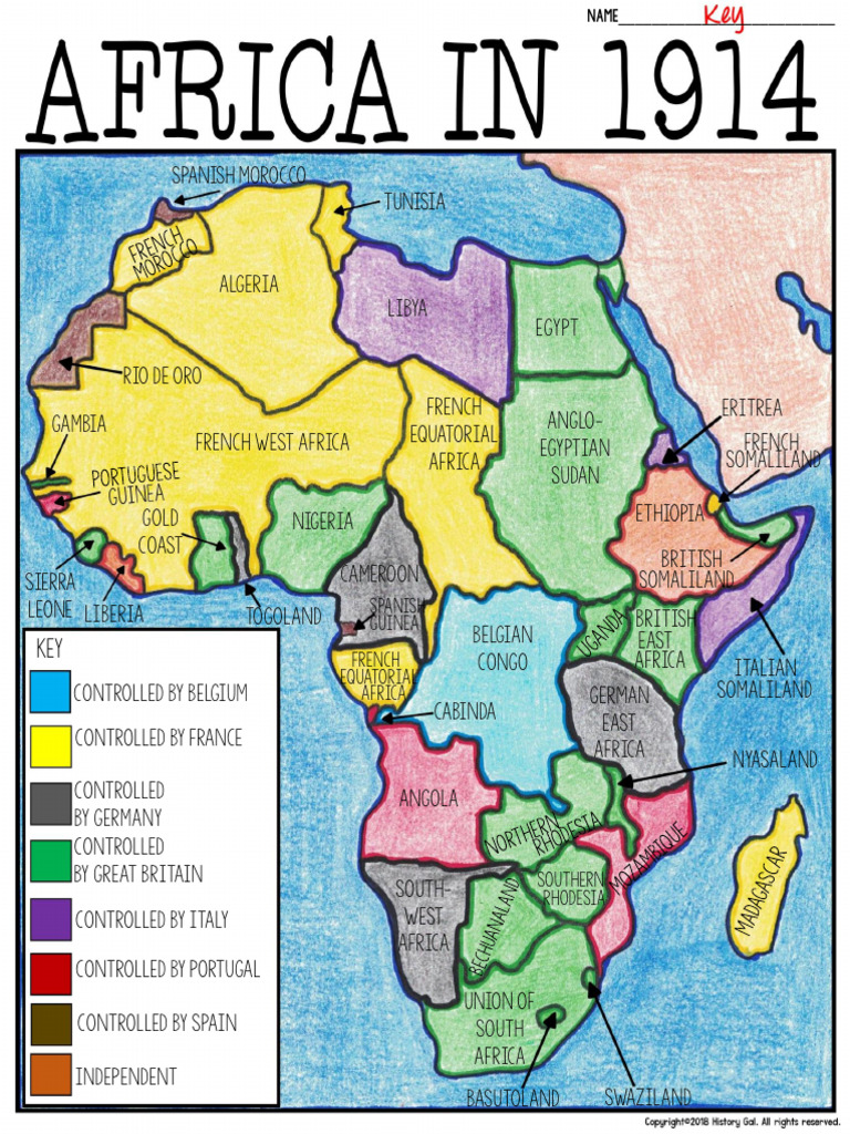 Complete Africa Imperialism Map | PDF | Africa