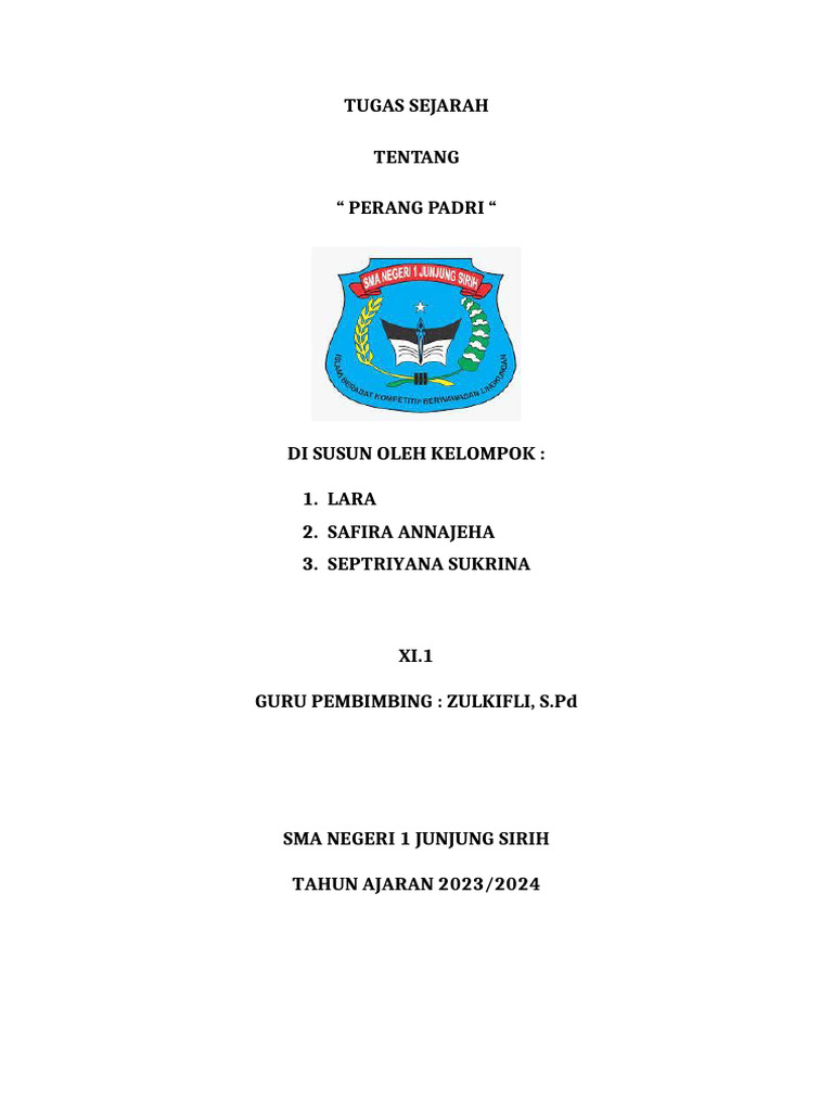 Perang Padri | PDF