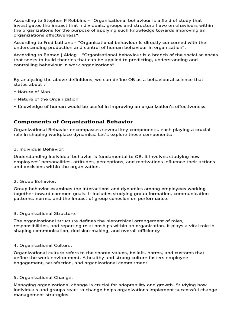 Human Behaviors Assignment | PDF | Organizational Behavior | Motivational