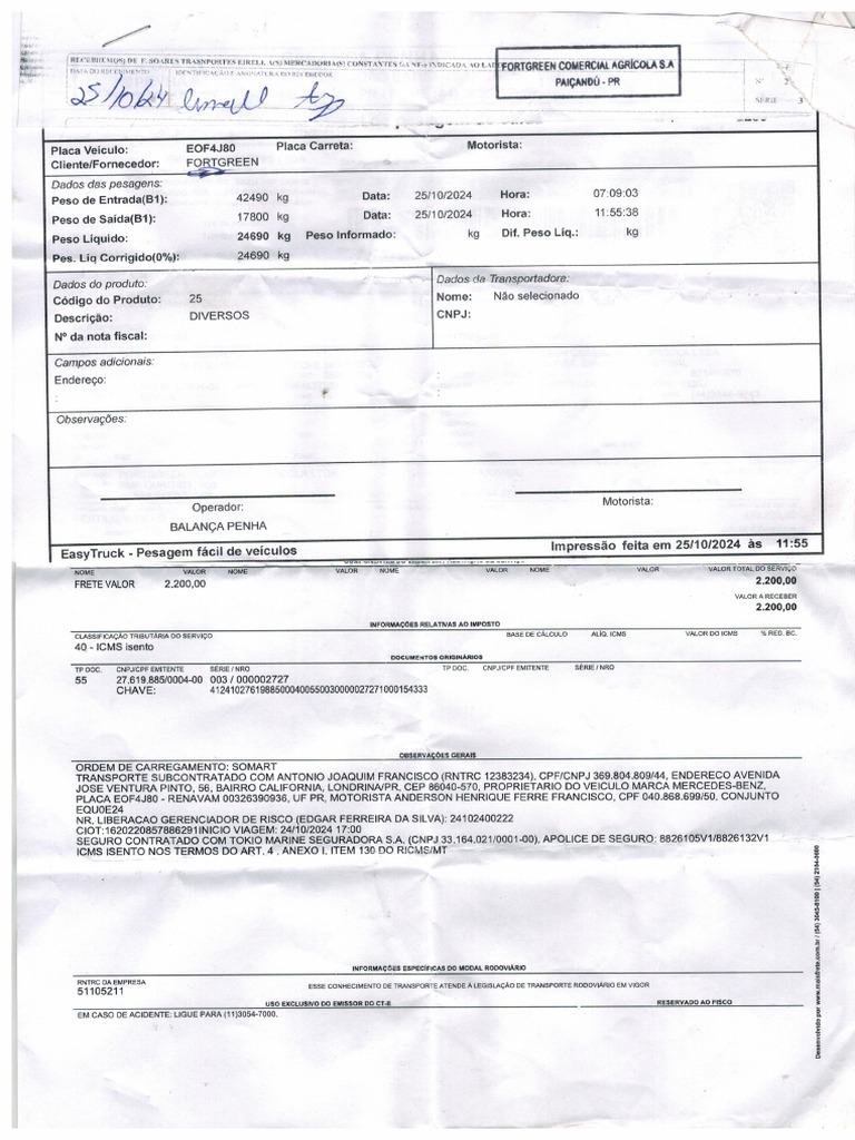 Comprovante de Descarga | PDF