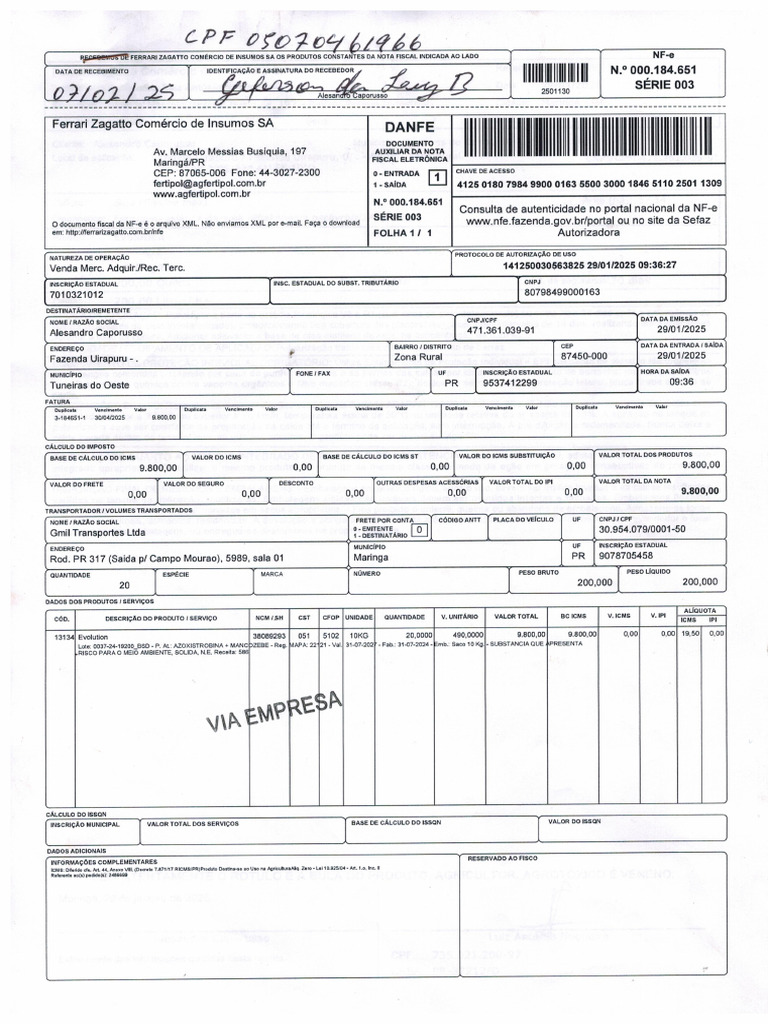 Comprovante Descarga | PDF