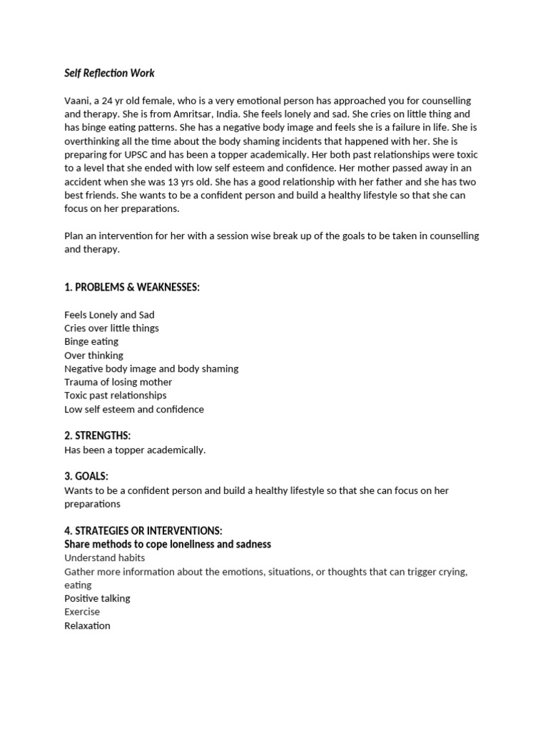 Self Reflection Work Day 20 | PDF | Shame | Psychotherapy