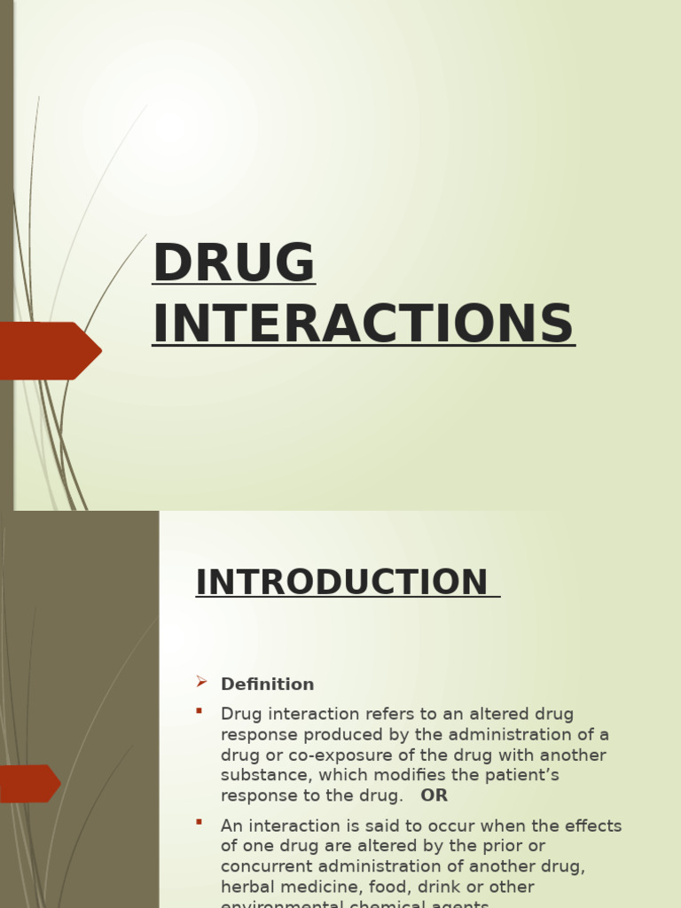 Drug Interactions | PDF | Pharmacology | Drugs