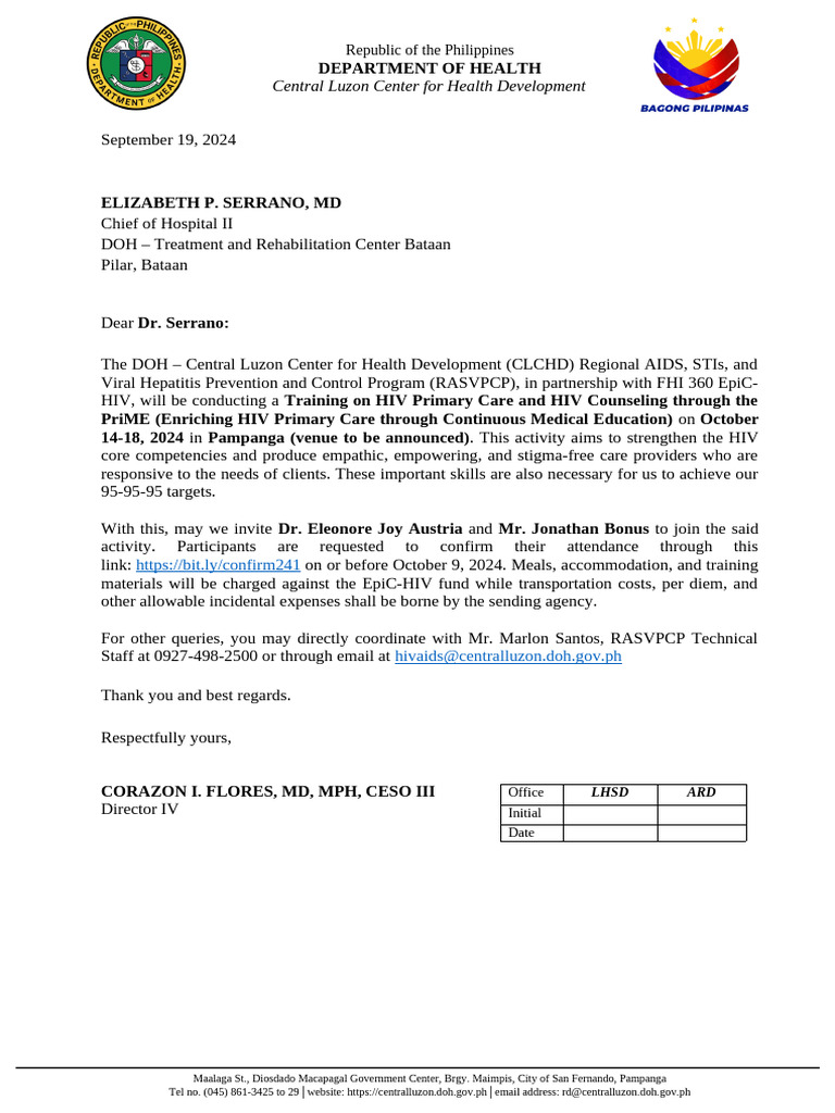09.19.2024 Prime Doh Trc Bataan (Pax) | PDF