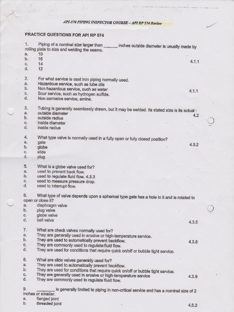 Api 574 Q2 | PDF