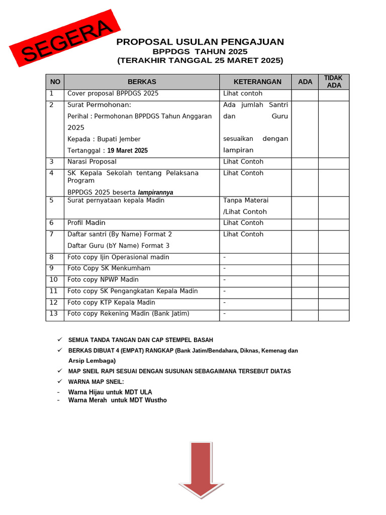 Susunan Proposal Usulan Permohonan Bppdgs 2025 | PDF